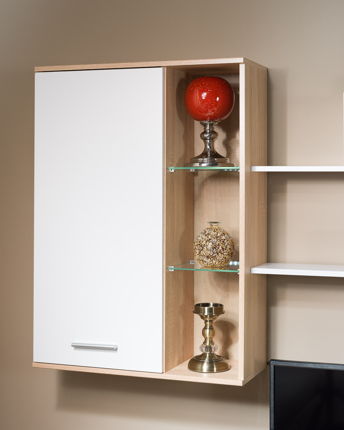 Mobilje TV QUATRO, Efekt Druri/E bardhe – BestSeller